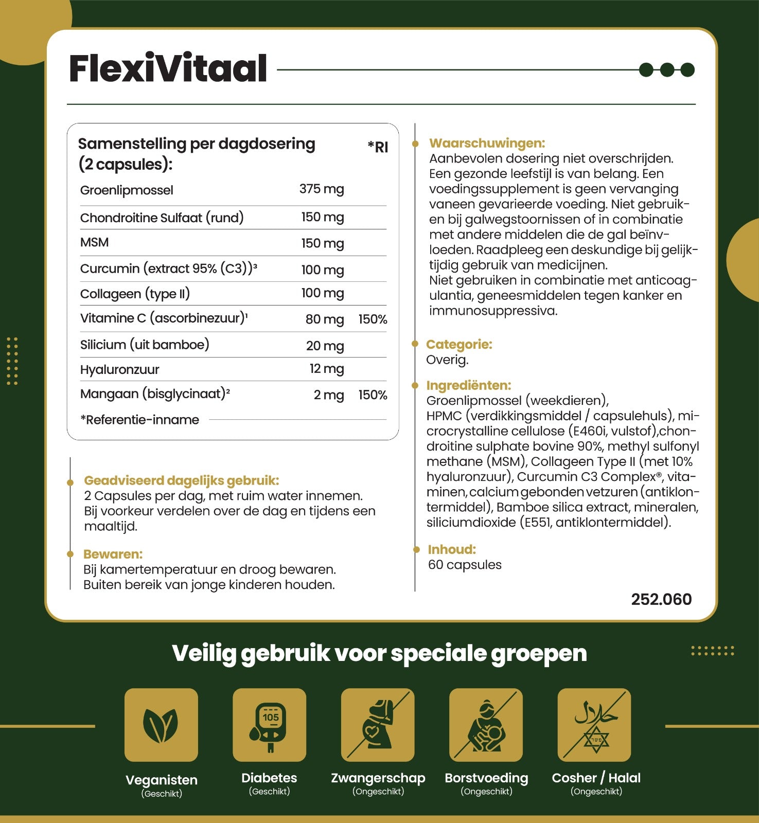 Cleanfit FlexiVitaal | Krachtige Ondersteuning voor Gewrichten en ...